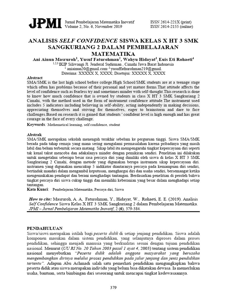 210810703_angellifa Okta_13f_analisis Self Confidence Siswa Kelas x Ht ...