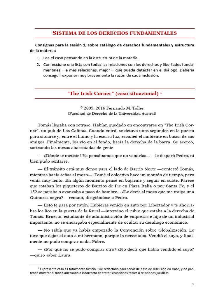 Toller, Caso Irish Corner, 2005 Rev. 2016 | PDF