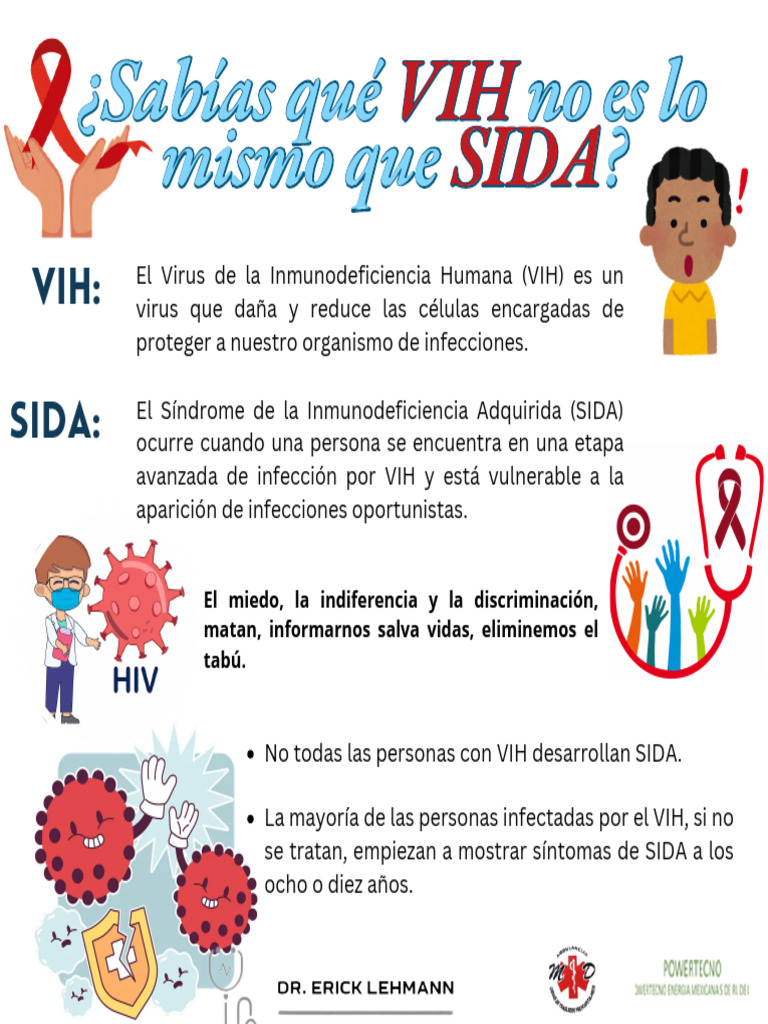 ¿Sabías Qué VIH No Es Lo Mismo Que SIDA? | PDF