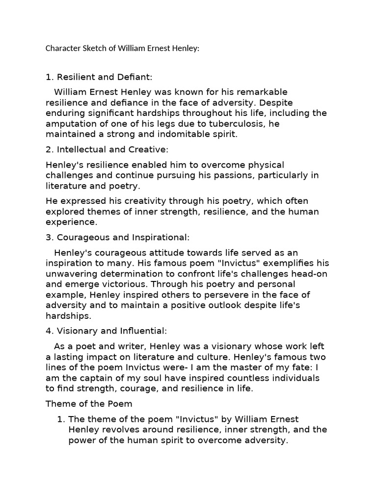 Extras of Poem 1 Invictus | PDF