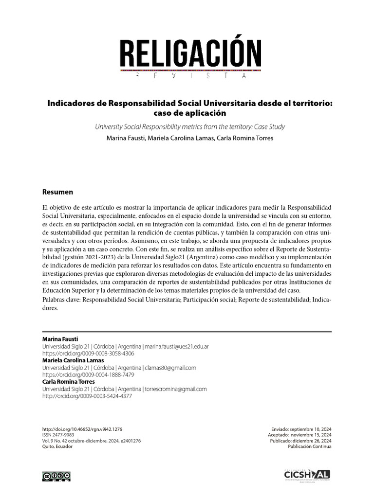 1276-Texto Del Artículo-3804-1-10-20241230 | PDF | Responsabilidad social corporativa ...