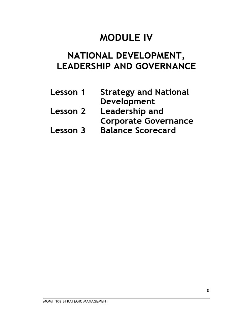 National Development, Leadership and Governance | PDF | Governance | Corporate Governance