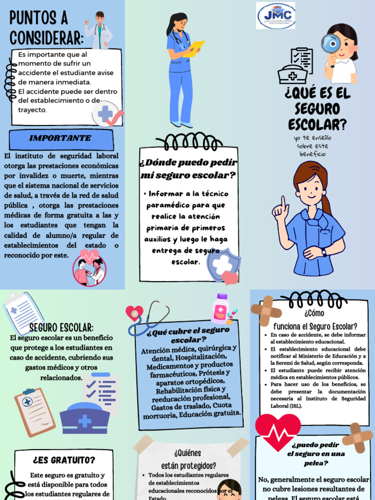 Tríptico Seguro Escolar | PDF | Cuidado de la salud