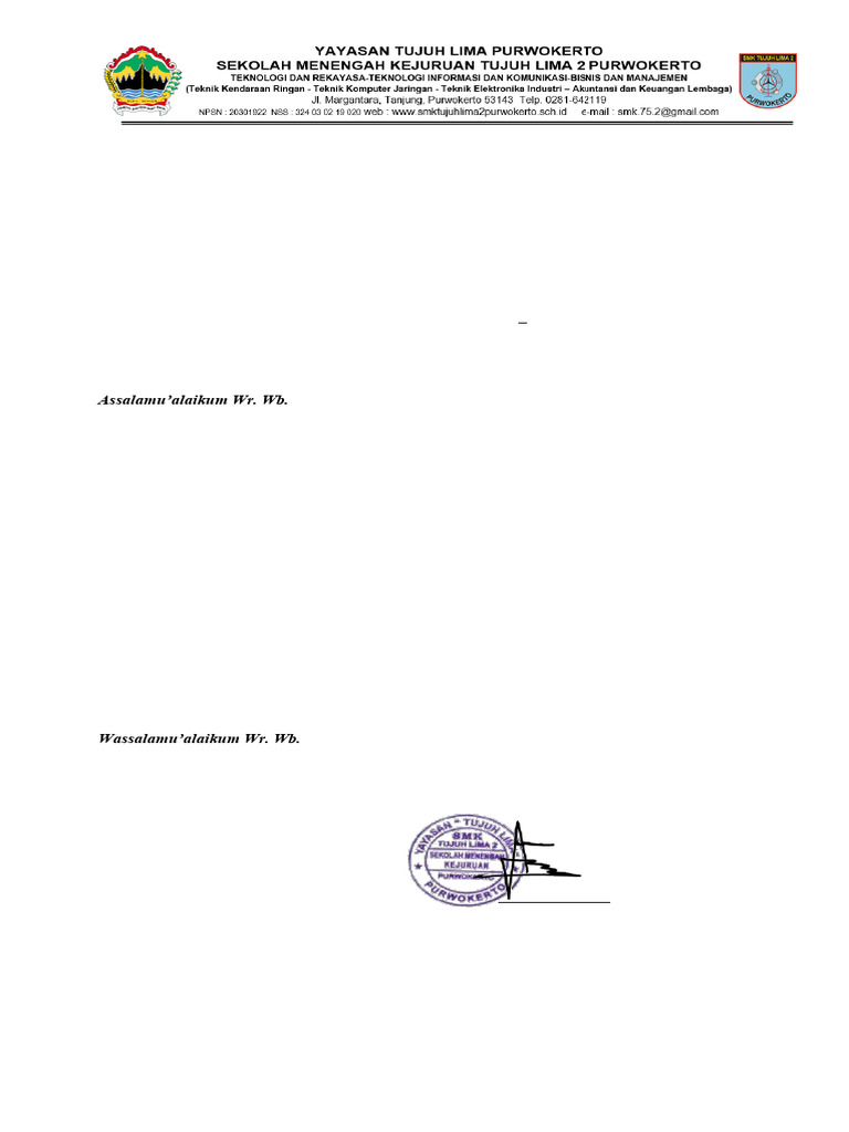 Surat Permohonan Pembicara PT Kitani | PDF