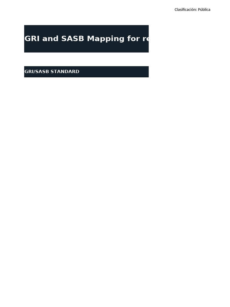 GRI and SASB 2022 Reporting Framework | PDF | Employment | Governance