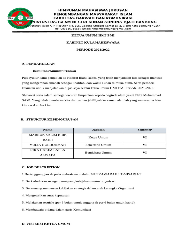Proker_ Hmj Pmi 2021-2022 (Sdh Direvisi) | PDF