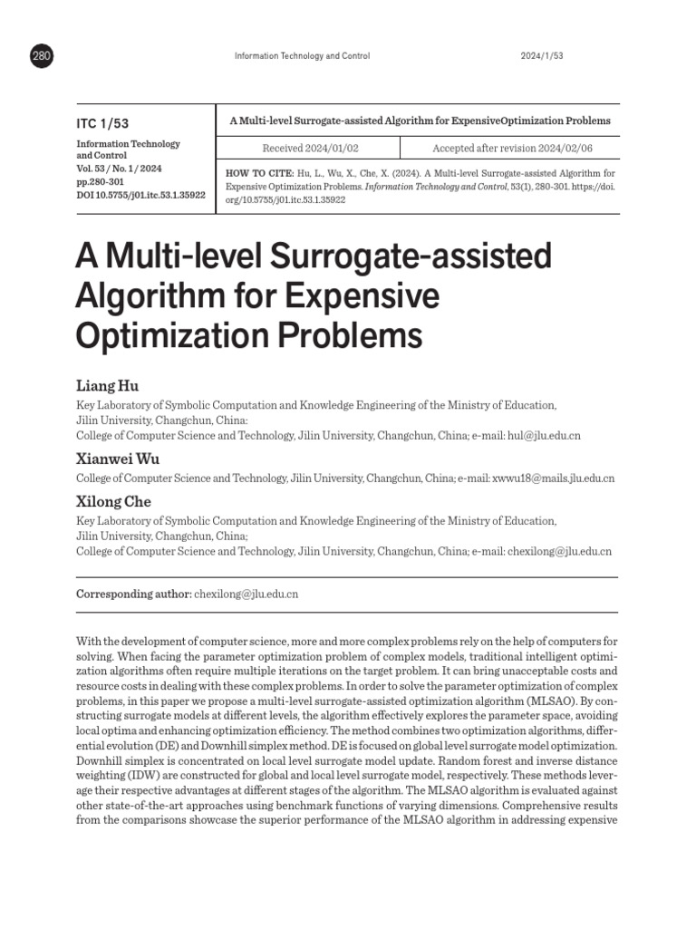 A Multi-Level Surrogate-Assisted Algorithm For Exp | PDF | Mathematical ...