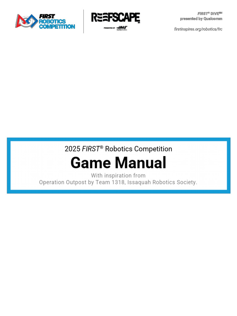 2025 Game Manual | PDF