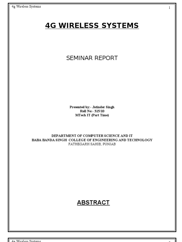 4g Wireless Systems | PDF | Orthogonal Frequency Division Multiplexing | Ultra Wideband