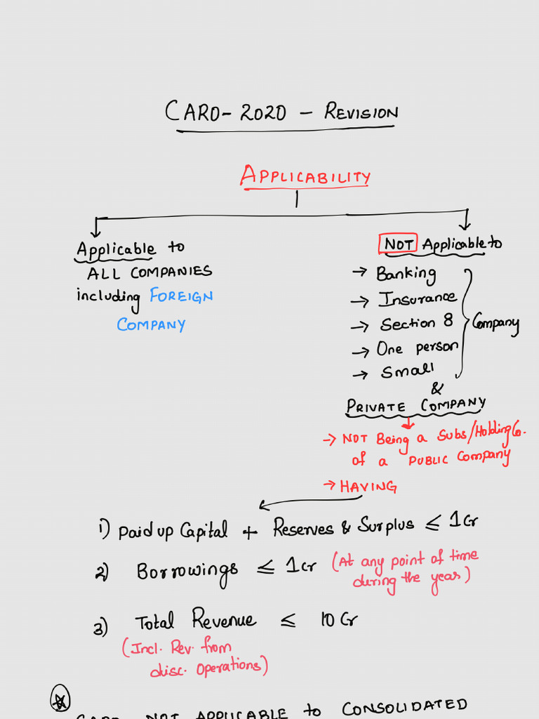 CARO 2020 Revision Notes | PDF