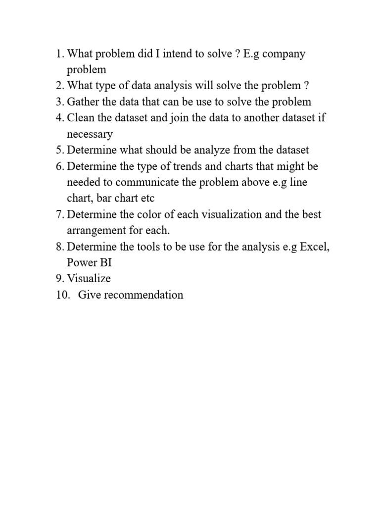 Steps To Analysis Pdf