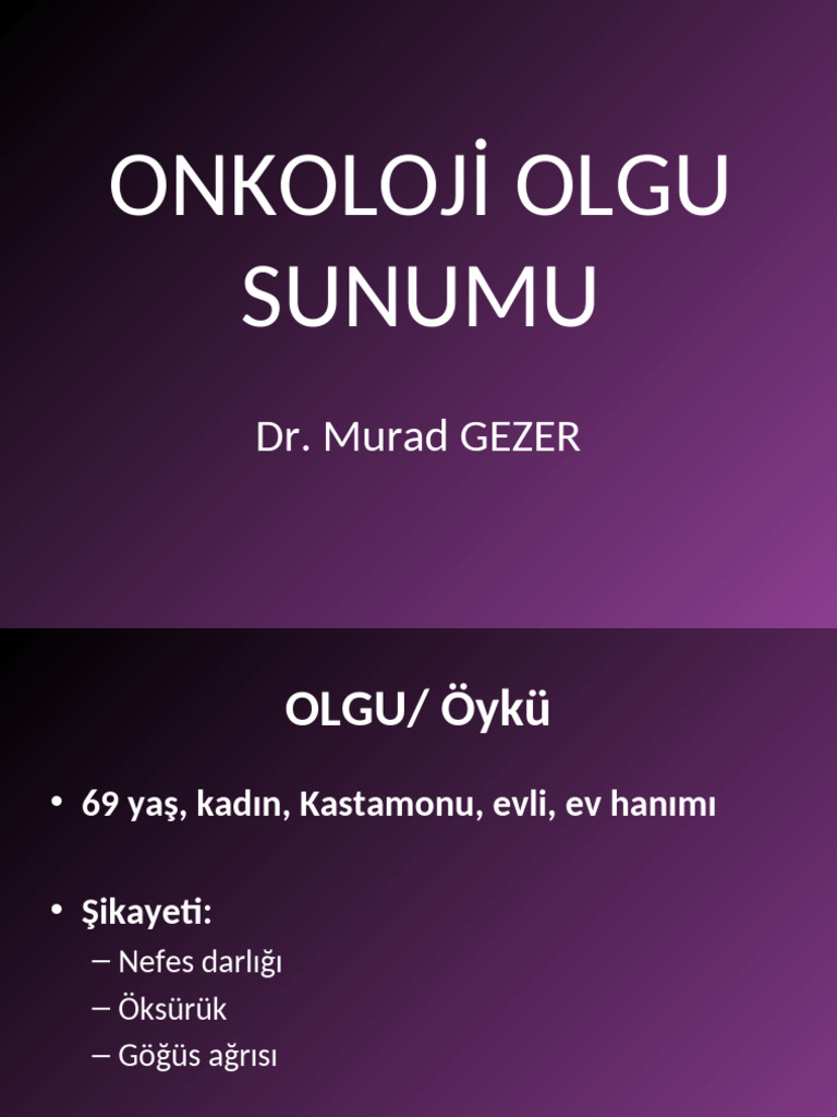 2011 Onkoloji Olgu Sunumu | PDF