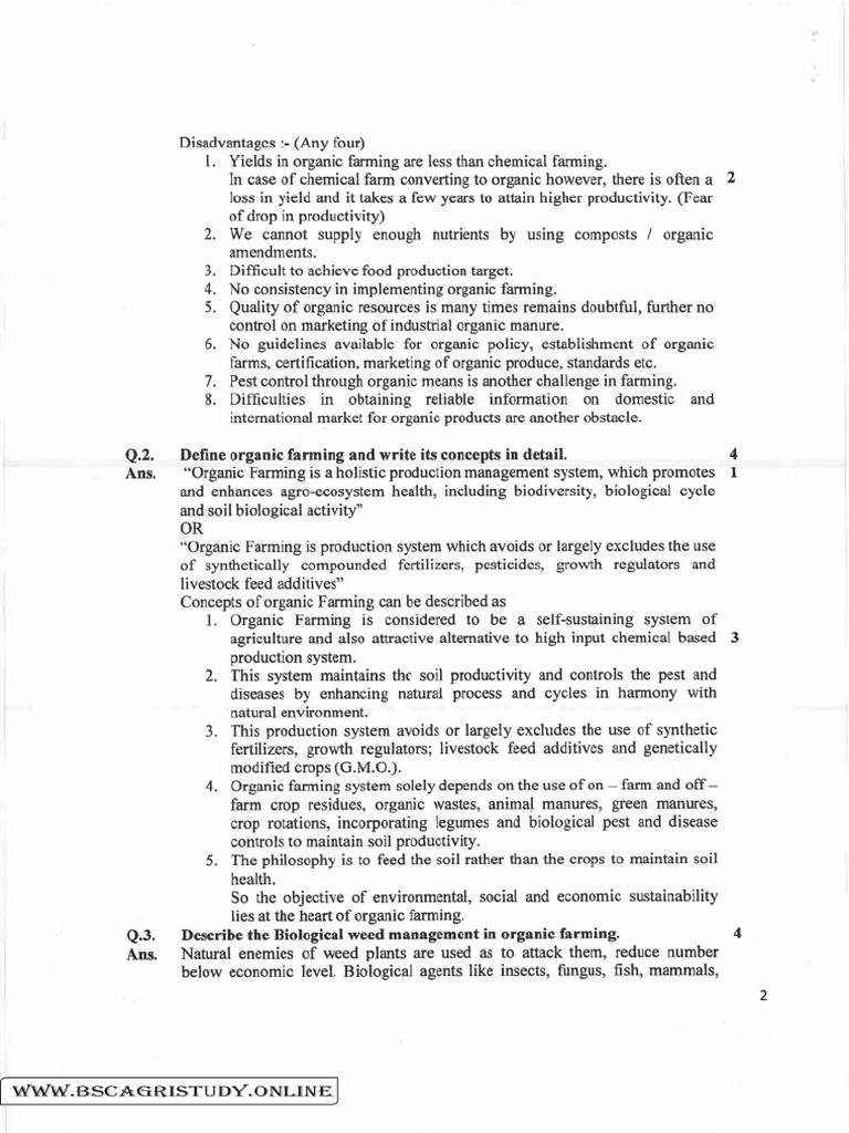Organic Farming Notes - 2 | PDF