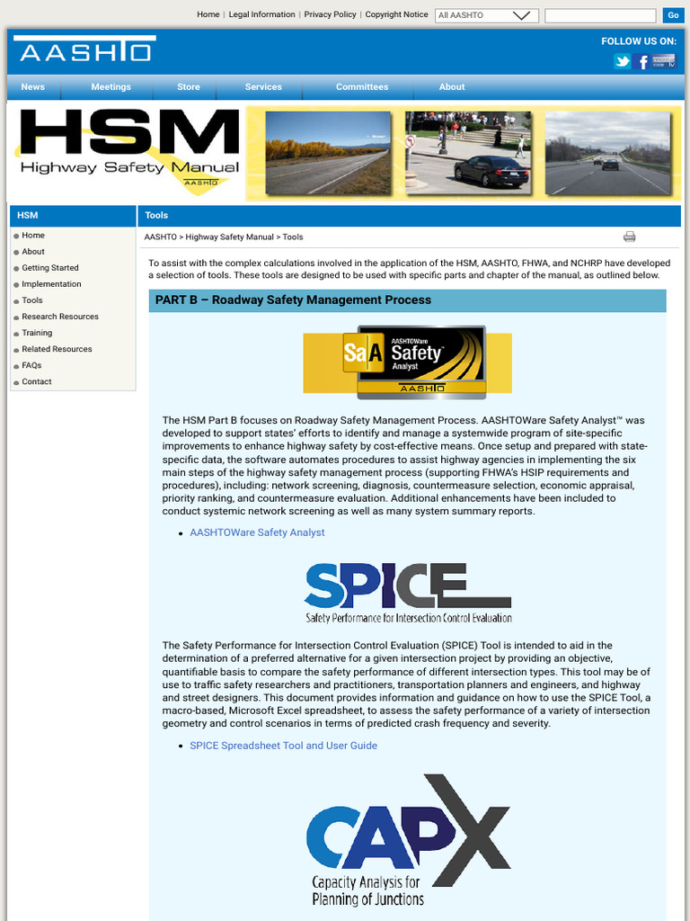 Highway Safety Manual Tools Overview | PDF | Intersection (Road ...