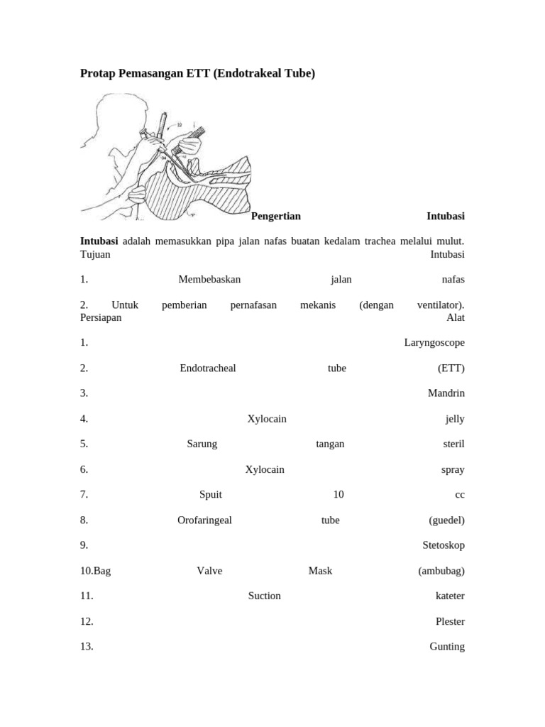 Protap Pemasangan ETT | PDF