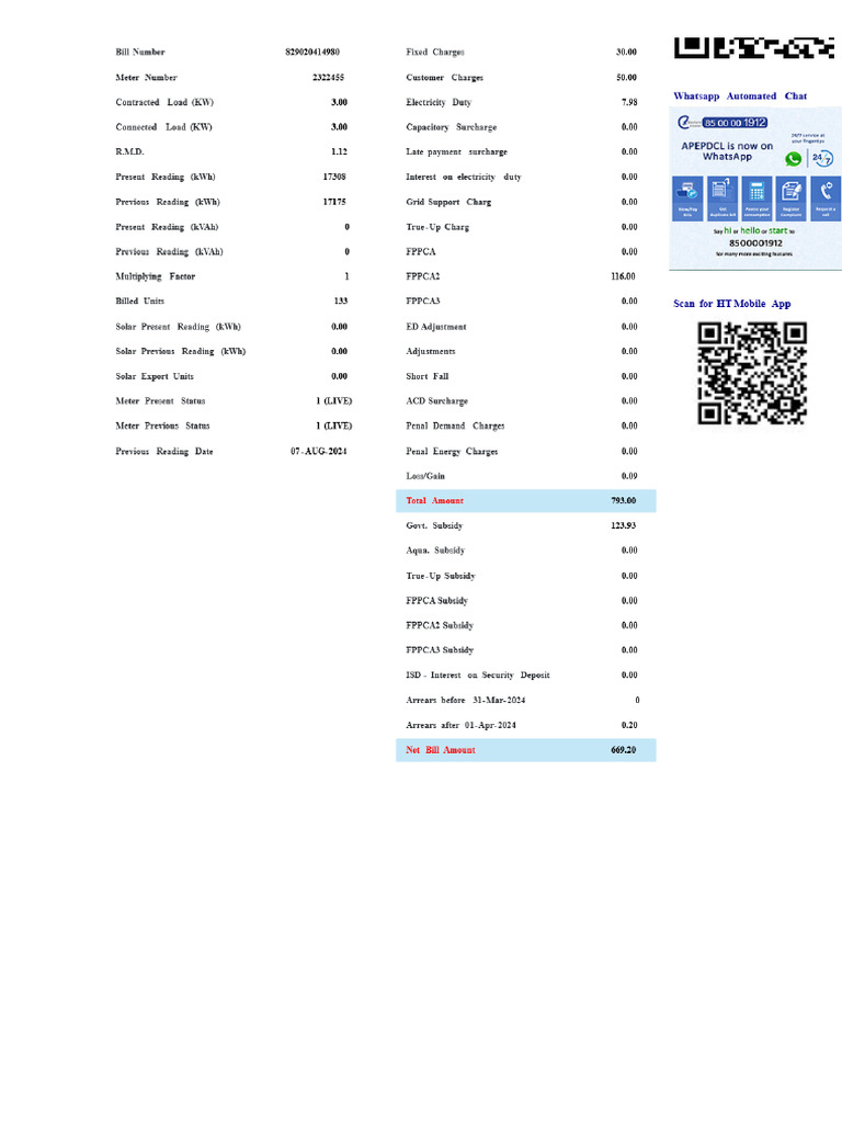 132638N301010514 Ebill | PDF