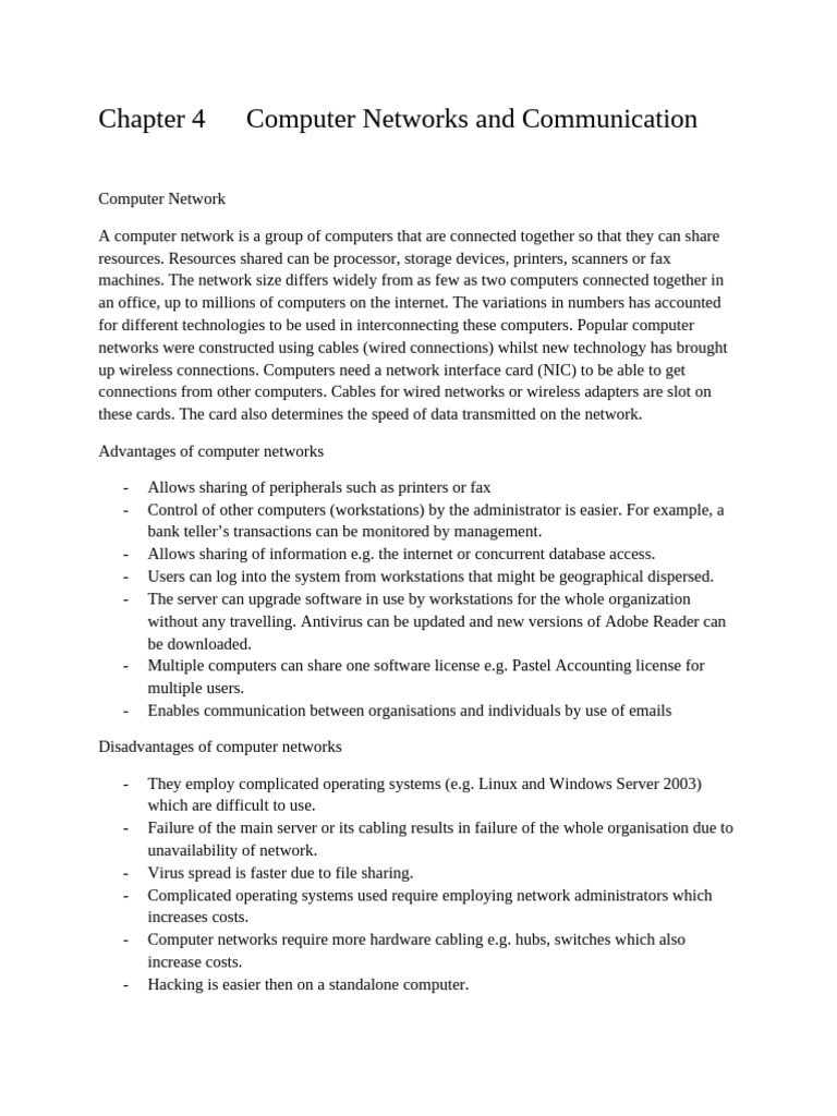 Computer Networks: Types & Advantages | PDF | Computer Network | Osi Model