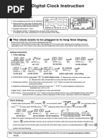 LED Digital Clock User Manual | PDF | Clock | Switch