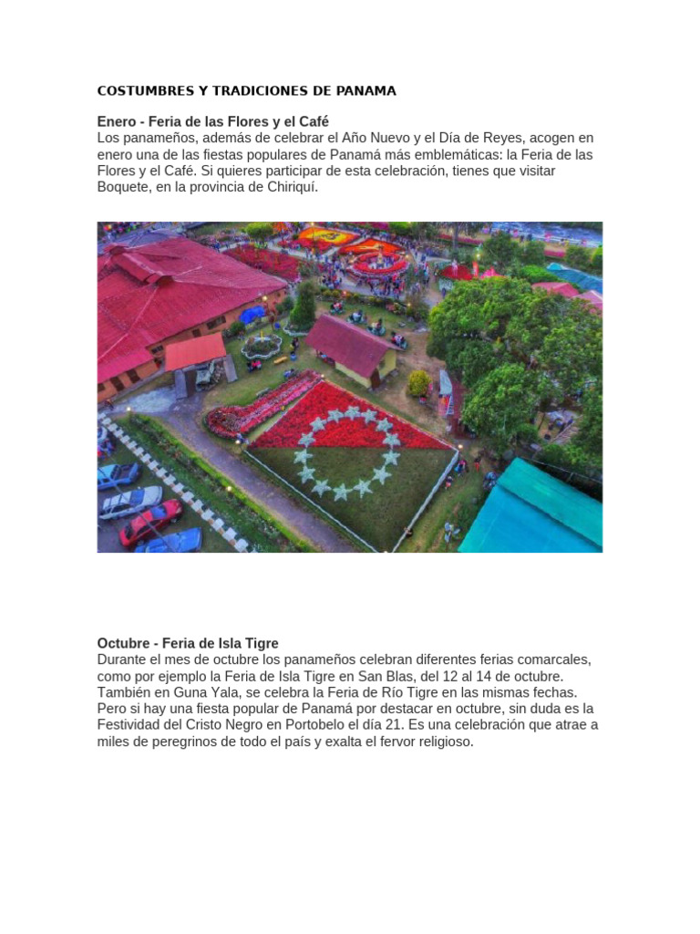 Costumbres y Tradiciones de Panama | PDF