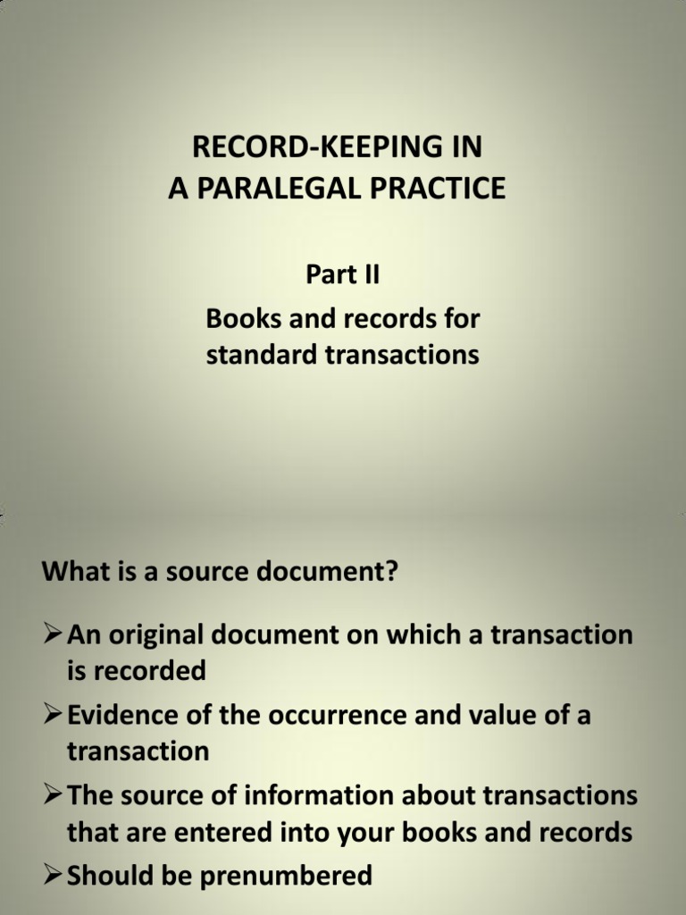 Week11.Paralegal Record Keeping 02 | PDF | Bookkeeping | Invoice