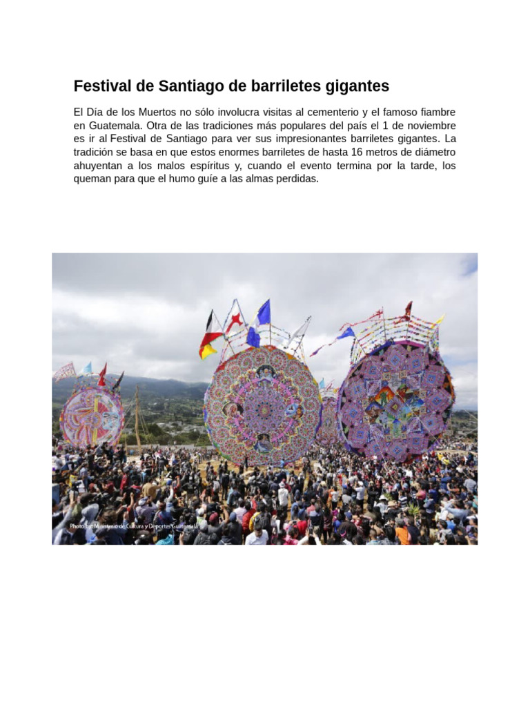 Festival de Santiago de Barriletes Gigantes | PDF