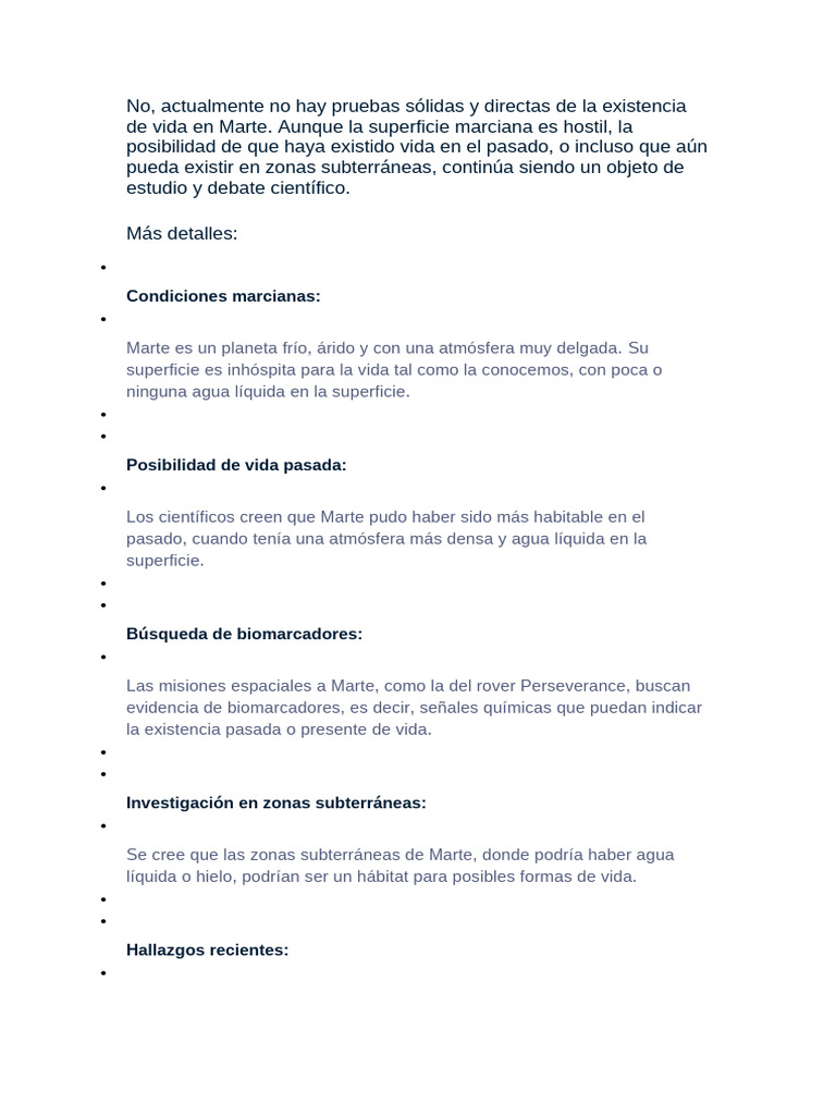 Hay Vida en Marte | PDF