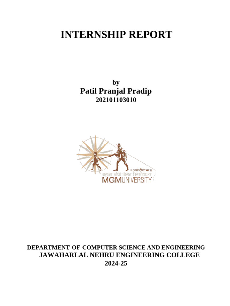 Pranjal Patil Final Internship Report | PDF | Databases | Microsoft Sql Server