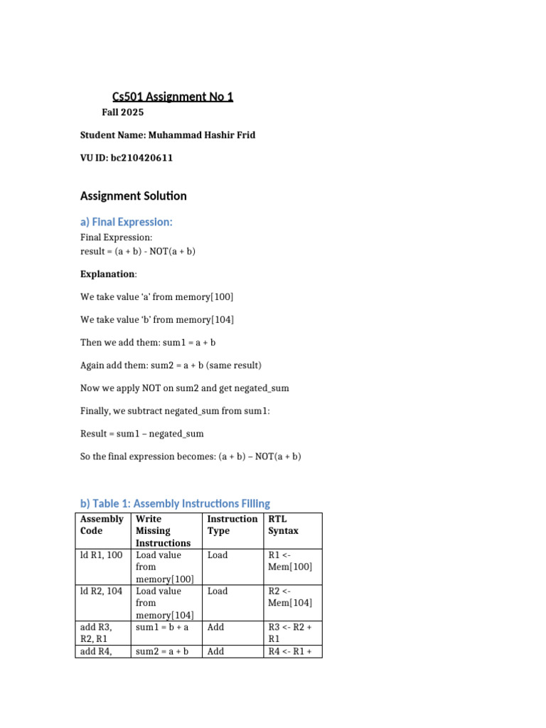 cs501 - Assignment | PDF
