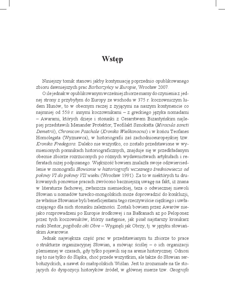 Tyszkiewicz - Slowianie I Awarowie - S - 7-18 | PDF