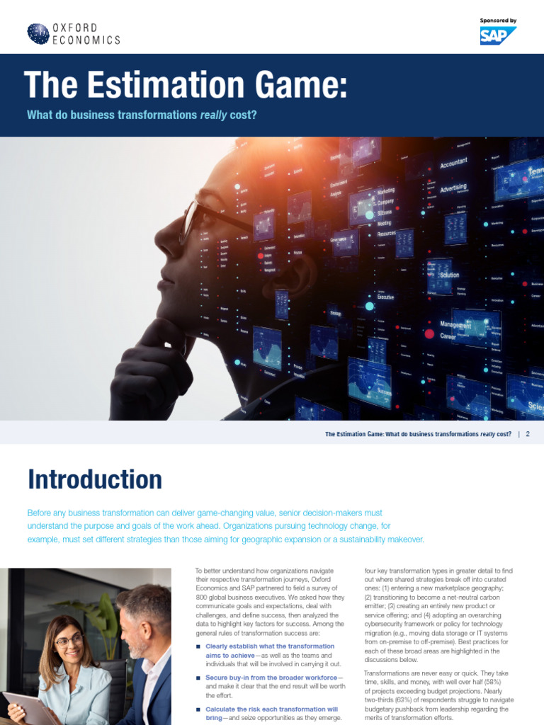 FINAL The Estimation Game What Do Business Transformations Really Cost ...