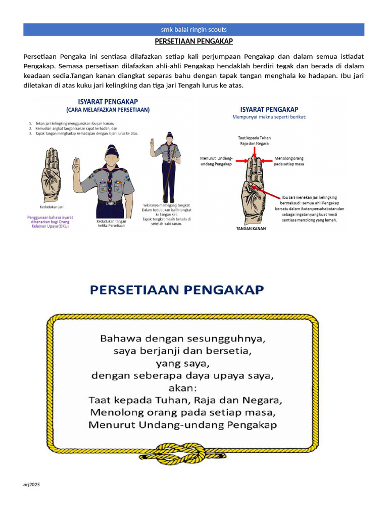 Persetiaan Pengakap | PDF