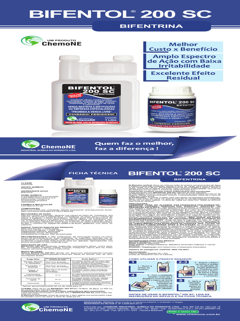 Ficha Tecnica Bifentol 200 SC | PDF