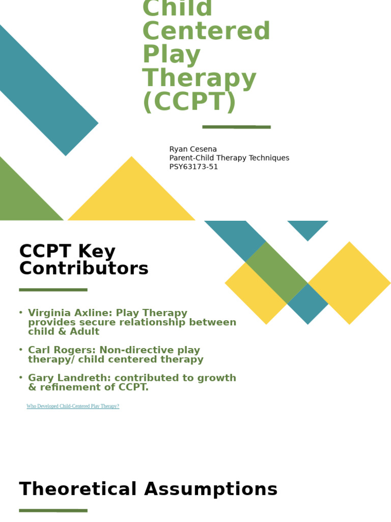 Child Centered Play Therapy (CCPT) Presentation | PDF | Play Therapy | Psychotherapy