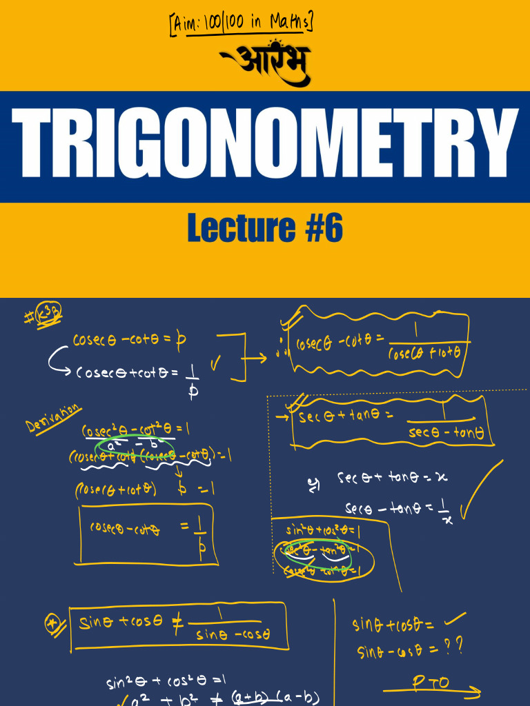 Trigonometry L6 | PDF