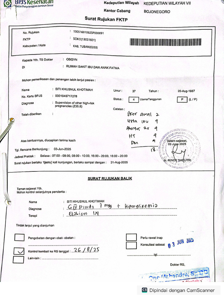 Rujukan Ny. Siti Khusnul | PDF