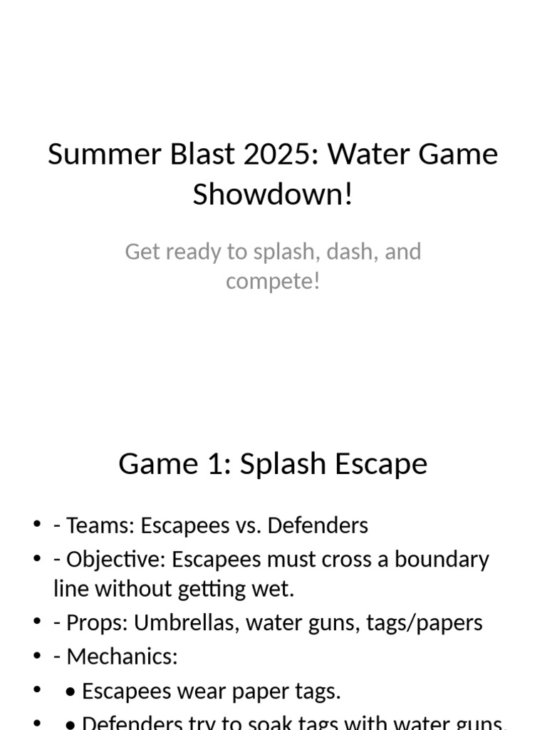 Summer Blast 2025 Presentation | PDF