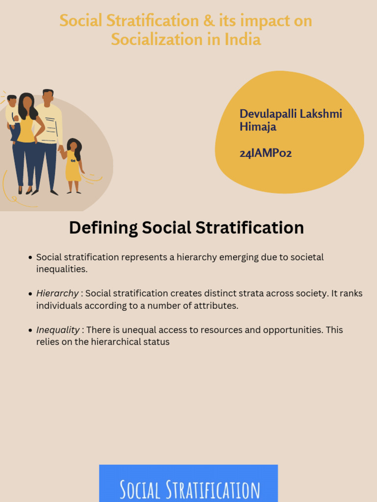 Social Startification & Its Impact On Socialization - Devulapalli ...