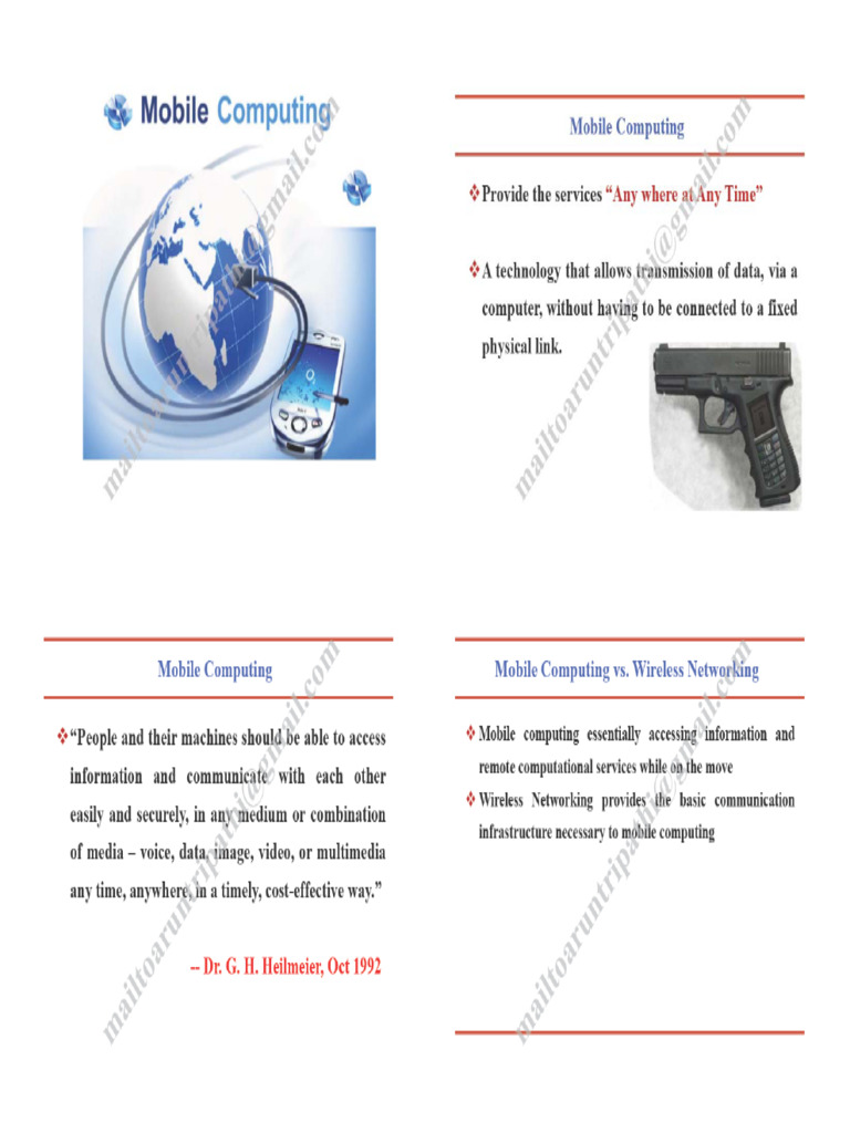 Mobile Computing UNIT I | PDF