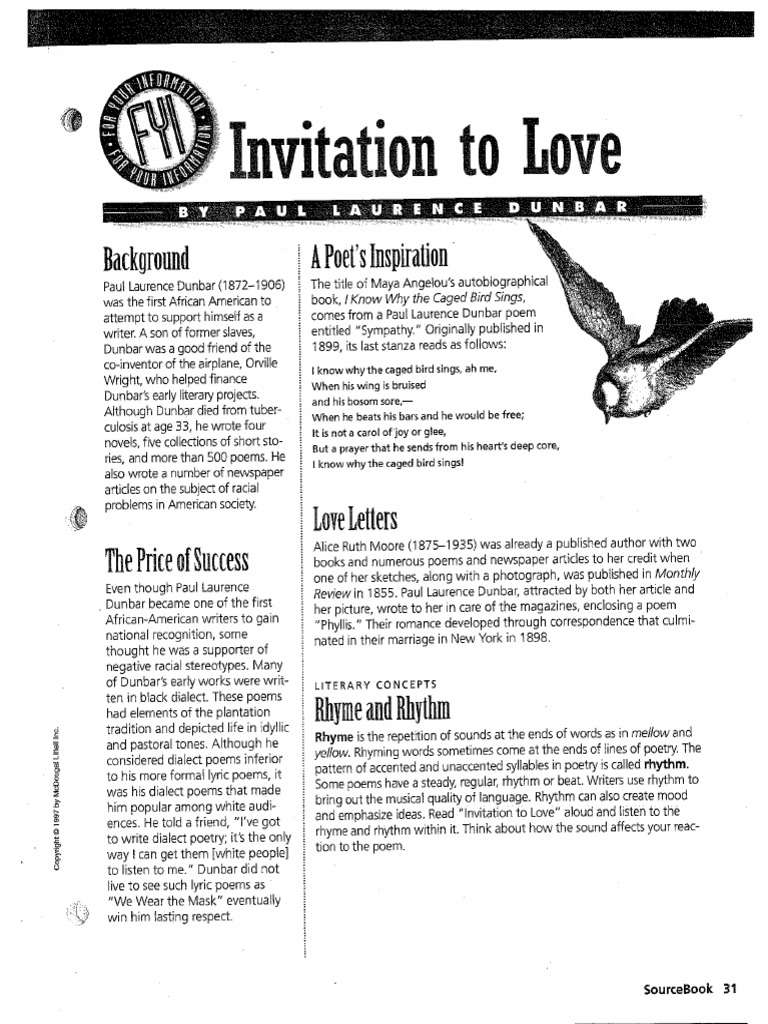 Invitation To Love POEM | PDF