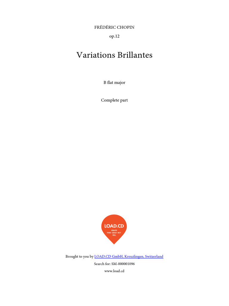 Shopen Blestyaschie Variatsii Soch 12 | PDF