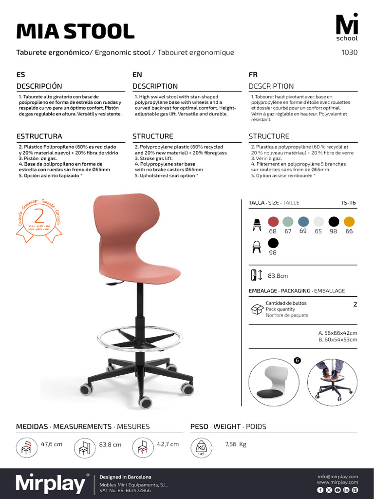 5 - Taburete Elevable Con Respaldo | PDF