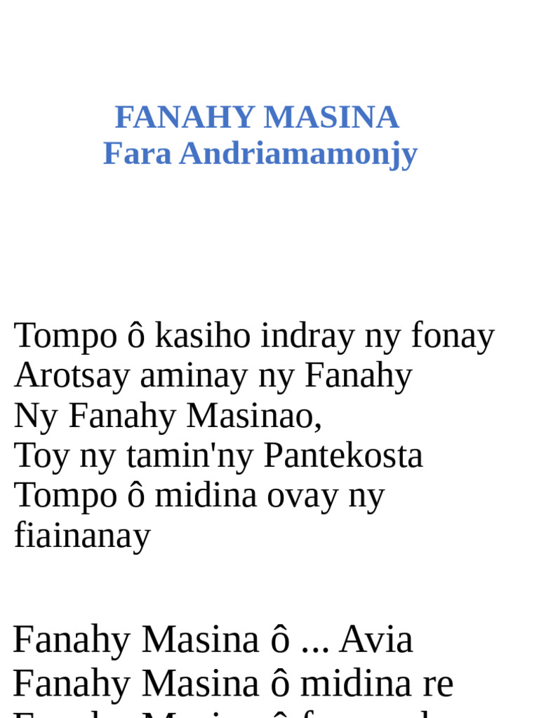 Annimation Fark Ambatomena | PDF