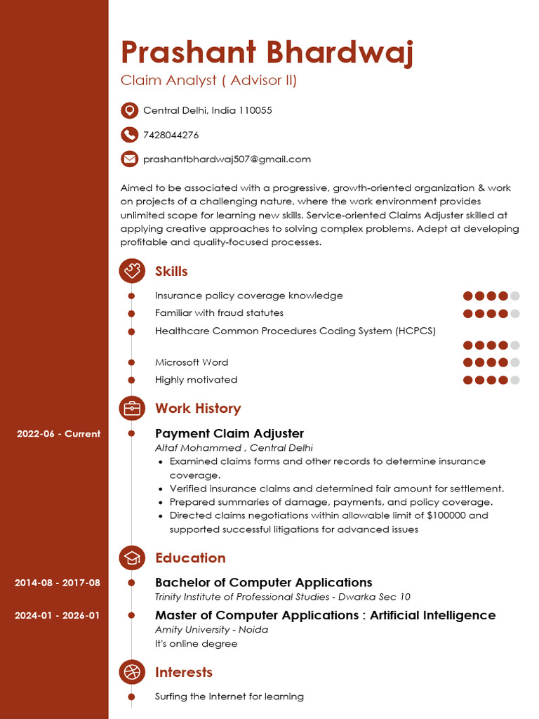 Prashant Bhardwaj Resume 4 | PDF | Insurance | Cognition