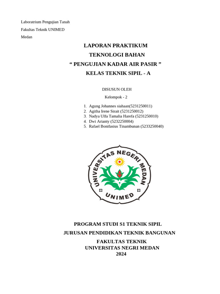 Laprak - Kadar Air Pasir (Non Data) | PDF