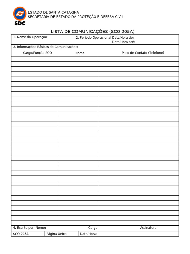 Cópia de SCO 205A - SDC (Modelo 2025) | PDF