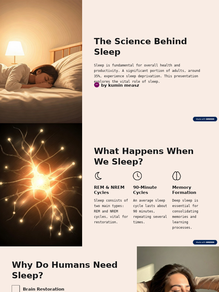 The Science Behind Sleep | PDF | Sleep | Sleep Deprivation