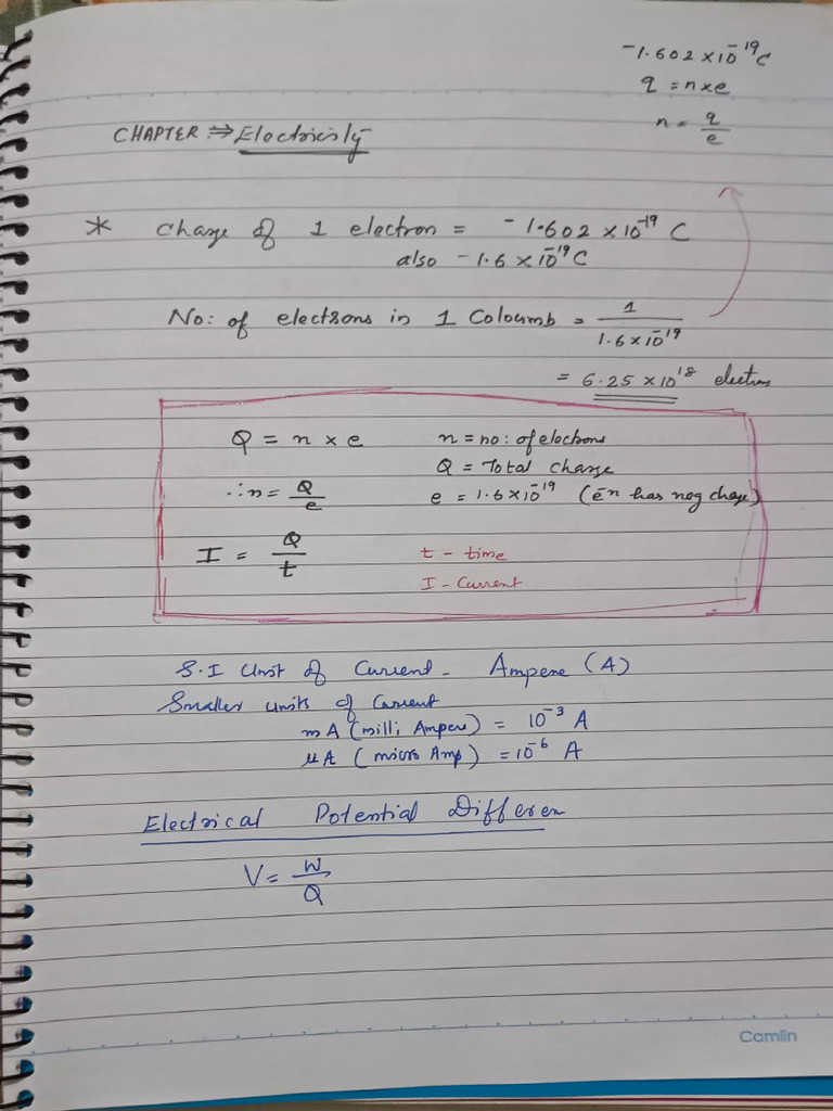 Electricity & Light Imp Equations | PDF