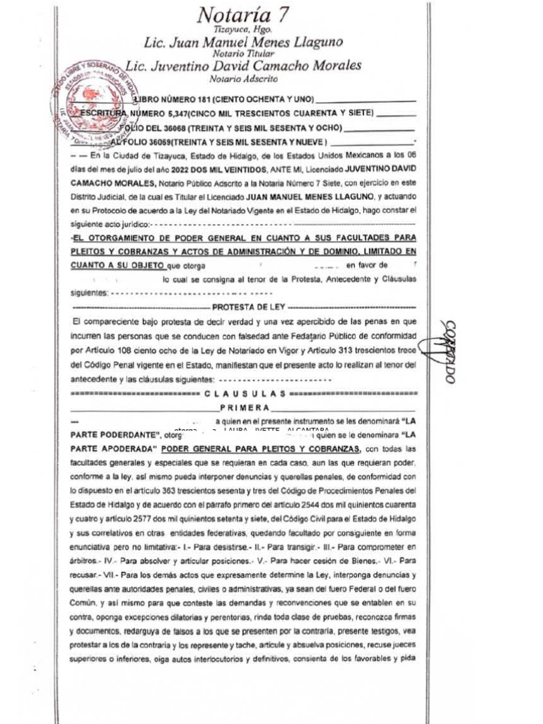 Documento Notaria | PDF