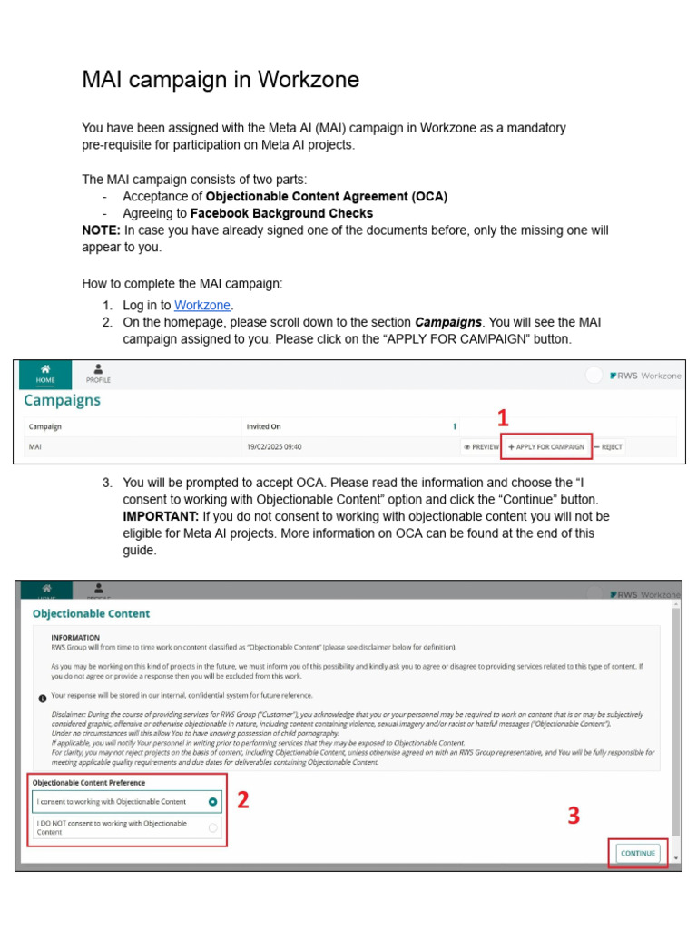 MAI Campaign in Workzone | PDF
