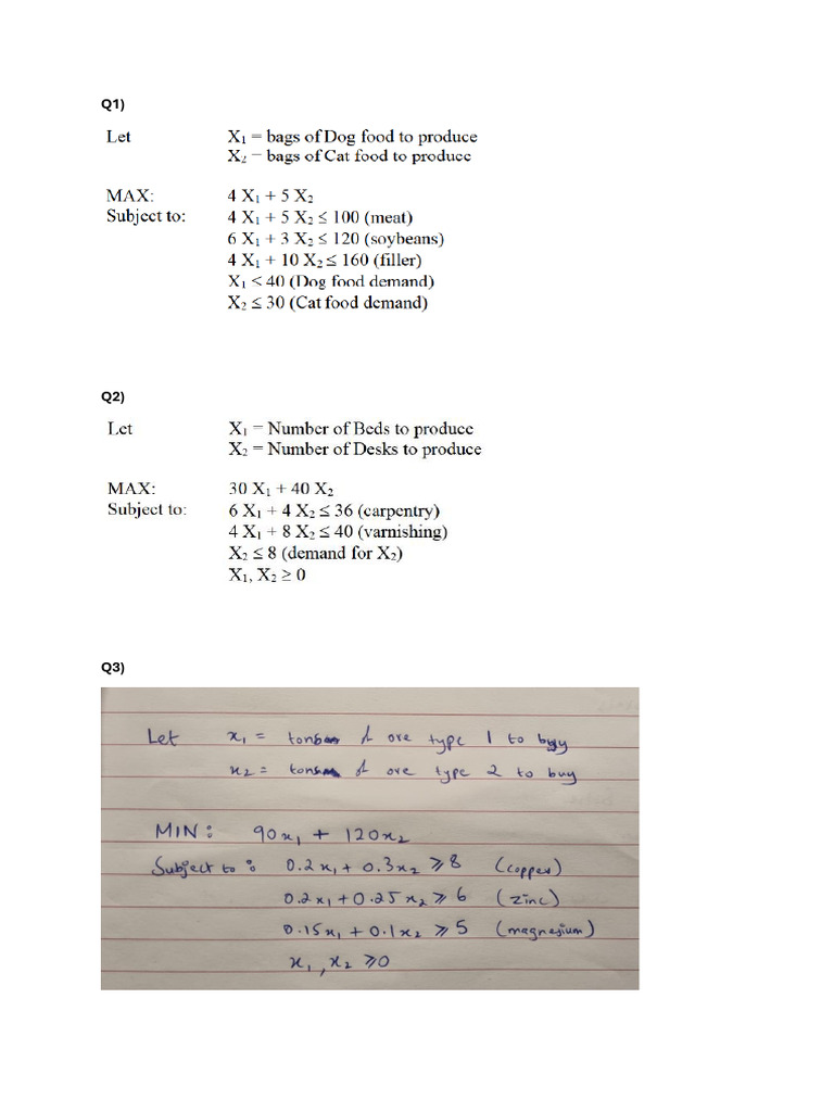 LP Formulation Practice - Answers | PDF